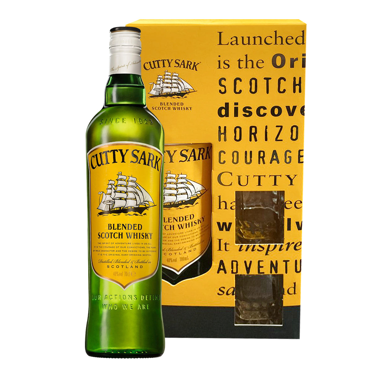 PACK CUTTY SARK 700 ML + 2 VASOS – El Mundo del Vino